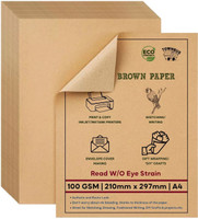 TOWNBUS 50 sheets Unruled A4 100 gsm Drawing Paper(Set of 1, Brown ...