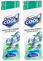 Dermi Cool Prickly Heat Powder Menthol Regular 150g pack of 2(2 x 75 g ...