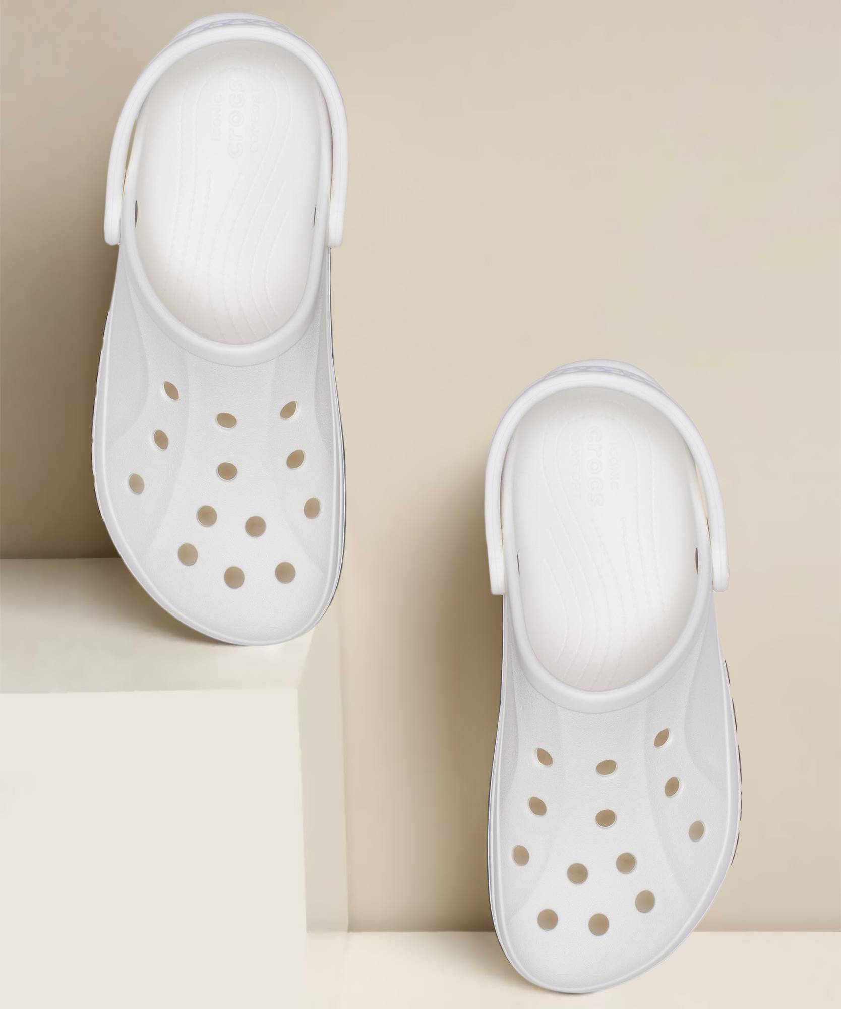 CROCS Bayaband Men White Clogs - Buy White Color CROCS Bayaband Men ...
