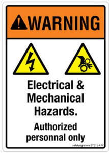 Mechanical Hazard Sign