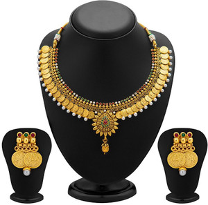 YouBella Alloy Gold Jewellery Set Price in India Buy YouBella Alloy Gold Jewellery Set Online at Best Prices in India Flipkart