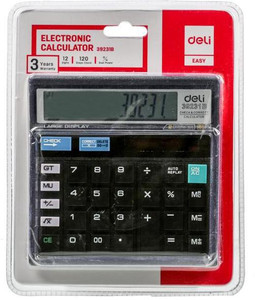 DELI 39231B 12-Digit 120 Step Check Calculator Black Colour, 57% OFF