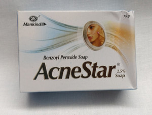 MANKIND AcneStar Soap 75 gm Benzoyl Peroxide Soap Bar Price in India Buy MANKIND AcneStar Soap 75 gm Benzoyl Peroxide Soap Bar online at Flipkart