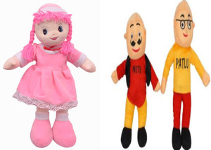 Fun4You Soft Fabric Cute Combo Doll Motu Patlu Toy with Attractive Eyes and Cute Hat 60 cm Soft Fabric Cute Combo Doll Motu Patlu Toy with Attractive Eyes