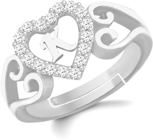 K Letter In Diamond Ring
