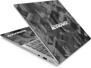 Anweshas Black Grey Mesh Lenovo Full Panel Laptop Skins Upto 15.6 inch No Residue Bubble Free Removable HD Quality Printed Vinyl Sticker Cover Self Adhesive Vinyl Laptop Decal 15.6 Price in India