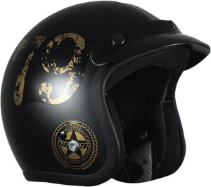 NIKKO N-356 Black Gold Prime Open Face Motorbike Helmet NIKKO N-356 Black Gold Prime Open Face Motorbike Helmet