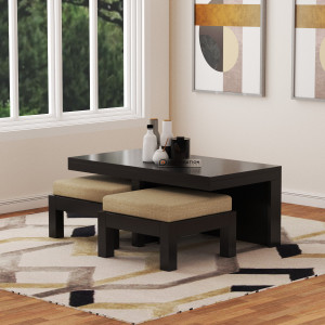 DecorNation Cambridge Solid Wooden Coffee Table with 2 Stools Brown Solid Wood Coffee Table Price in India Buy DecorNation Cambridge Solid Wooden Coffee Table with 2 Stools Brown Solid Wood Coffee Tab...