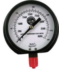 Japsin Dial Pressure Gauge 0 4000 PSI MS Body Dia 4