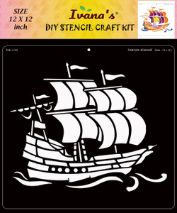 Pirate Ship Stencil