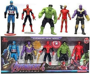 AVIKA Set of 5 Marvel Super Hero Characters Action Figure Play Set Set of 5 Marvel Super Hero Characters Action Figure Play Set Buy Avengers Spiderman Hulk Captain America Thanos
