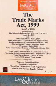 TRADE MARKS ACT 1999 BARE ACT WITH COMMENTS EDITION 2024 Buy TRADE MARKS ACT 1999 BARE ACT WITH COMMENTS EDITION 2024 by Law Justice at Low Price in India Flipkart