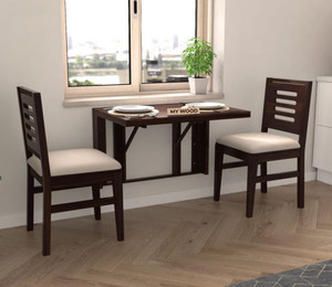 Mywood Sheesham Wood Wall Mount 2 Seater Foldable Dining Set For Dining Room Solid Wood 2 Seater Dining Set Price in India Buy Mywood Sheesham Wood Wall Mount 2 Seater Foldable