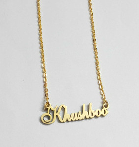 TirthaCreation Khushboo Name Pendant With Chain Twinkling Charming Pendants Lockets Brass Mangalsutra Price in India Buy TirthaCreation Khushboo Name Pendant With Chain Twinkling Charming Pendants Loc...
