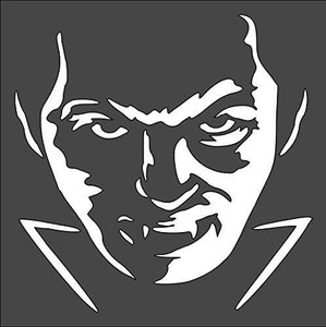 Dracula Stencil Vampire Graffiti Stencil Art Sprayed In Black...