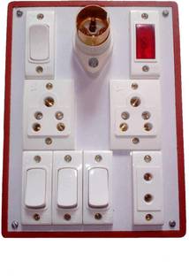 HI-PLASST HI-PLASST PVC Switch Board with Indicator Three 5amp switches ...