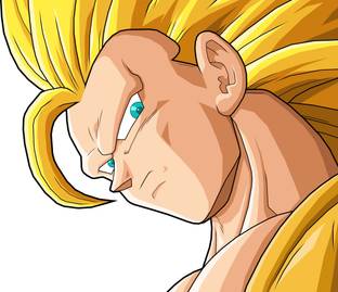 goku ssj3 face poster|dragon ball z poster|anime poster|size:12x18 inch ...