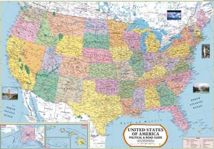 USA Map Paper Print - Maps posters in India - Buy art, film, design ...