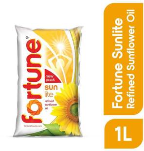 Fortune SUNFLOWER OIL -1LTR Sunflower Oil Pouch Price in India - Buy ...