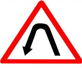 Ladwa Left Hair Pin Bend Cautionary Retro Reflective Road Signage - 600 ...