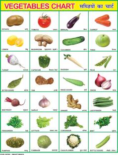 Vegetables Chart For Kids | 28x40Inch (70x100cm)| Laminated chart ...