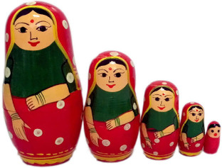 Art Dolls Matryoshka Hand Painted Nesting Doll Middle East Toy Decor ...