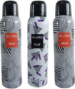 zudio wild men-2,play women-1 pack of 3 Body Spray - For Men & Women ...