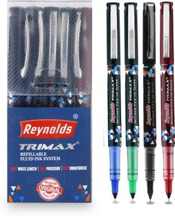 Reynolds Trimax Pens Pouch - Blue, Black, Red & Green Gel Pen - Buy ...