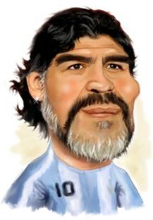 Poster Deigo Maradona Cartoon Photo sl-9620 (Wall Poster, 13x19 Inch ...