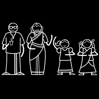 20% OFF on The Indian Family Sticker Family for(White, Transparent) on ...