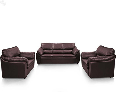 30% OFF on Comfy Sofa Classy Leatherette 3 + 1 + 1 Maroon Sofa Set on ...