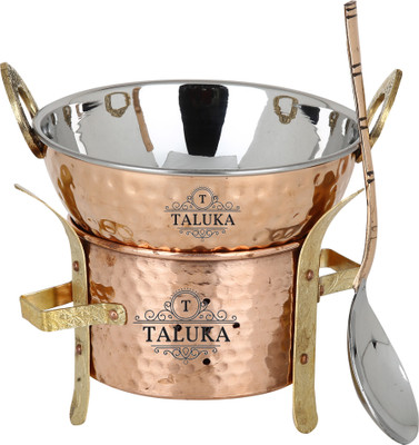 72% OFF on TALUKA Pure Copper Kadhai Table Top Cook and Serve Set 1 ...