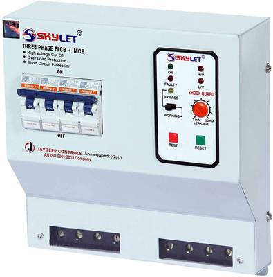 SKYLET Three Phase ELCB + RCCB + ISI Marked 4 pole MCB 63 A with high ...