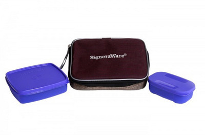 Buy Signoraware Twin Smart Lunch Box (With Bag) 2 Containers Lunch Box ...