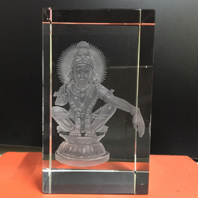 46% OFF on GONDGET God Ayyappa 3D Crystal With 360 Angle laser ...