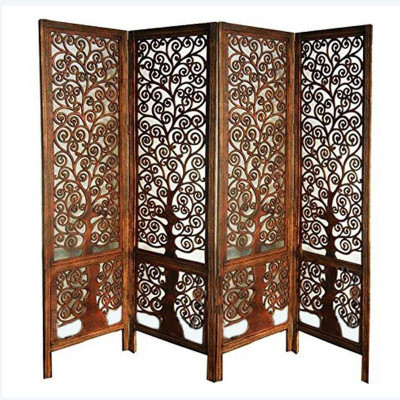 54% OFF on Decorhand Mango Wood Solid Wood Decorative Screen Partition ...