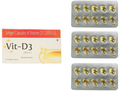 13% OFF on Shs Sai Sujesh Health Vit-D3 Softgel Capsules Vitamin D3 ...