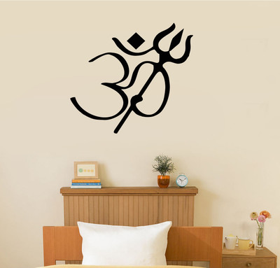 80% OFF on StickersYard Medium Om Shiva Trishul Wall Sticker & Decal ...