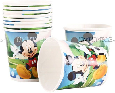 28% OFF on FUNCART Mickey Mouse Paper Cup Paper Coffee Mug(200 ml, Pack ...