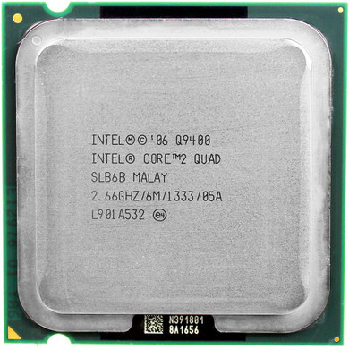 Intel Core 2 Quad Q9400 2.66 GHz LGA 775 Socket 4 Cores 4 Threads ...