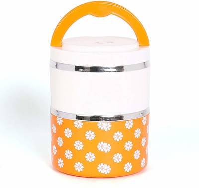 JAYCO Insulated Designed 2 Layer Lunch Box Orange 2 Containers Lunch ...