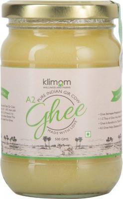 Klimom Wellness And Farms Pure desi Gir Cow A2 Ghee 500 g Glass Bottle ...