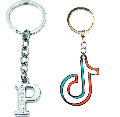 ShopTop Alphabet Letter P Metal Design & Tik Tok Key Chain Lowest Price ...