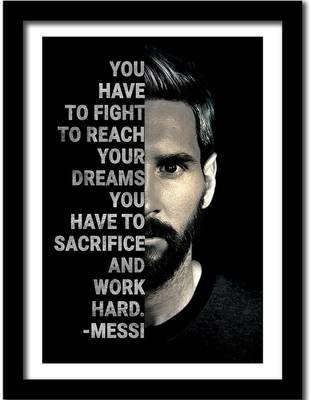 Lionel Messi Motivational Quotes Wall Poster | Lionesl Messi ...