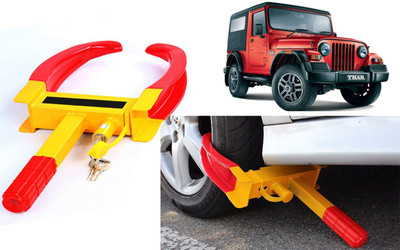 Auto Kite W7L180 Heavy Duty Anti Theft Wheel Lock Clamp Anti-Theft ...