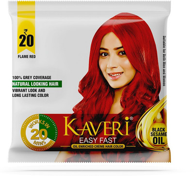 Kaveri EASY FAST OIL ENRICHED CRÈME HAIR COLOR 15g Crème + 15 ml ...