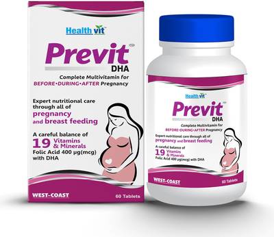 HealthVit Previt Prenatal Complete Multivitamin for Pre-Post Pregnancy ...