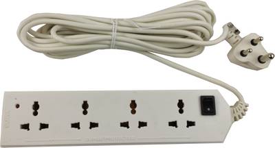 SURYA ROSHINI LIMITED 4 Way Extension Board With 3 Mtr Long Wire Surge ...