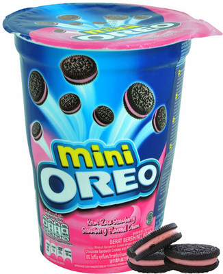OREO Mini Strawberry Flavoured Cream Biscuit Cup Cream Filled(61.3 g ...