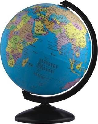 PMW Spinning World Globe with Stand - Globe 3 inch - Desktop Political ...
